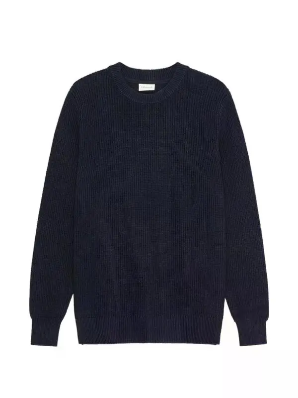LES DEUX Gary Ribbed Crew-neck Sweater - Blue