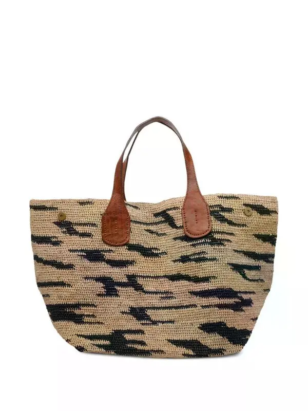 IBELIV Laza Ii External-pocket Tote Bag - Neutrals