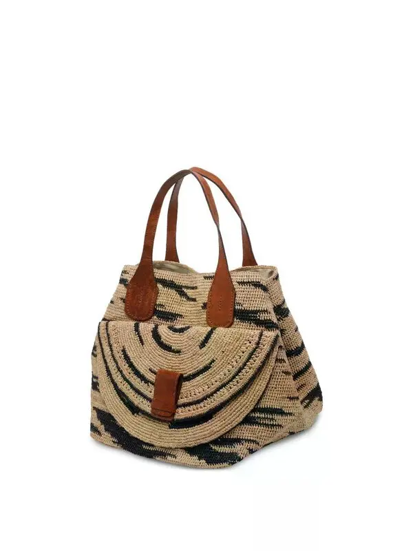 IBELIV Laza Ii External-pocket Tote Bag - Neutrals