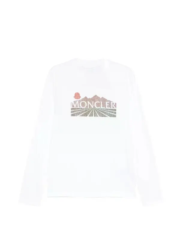 Moncler Graphic Long-sleeves T-shirt - White
