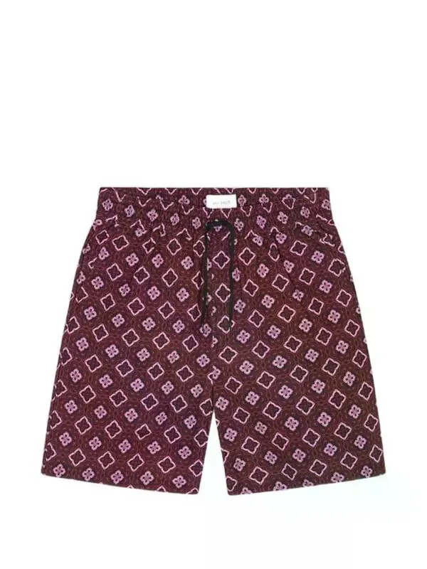 LES DEUX Harry Arabesque Pattern Shorts - Red