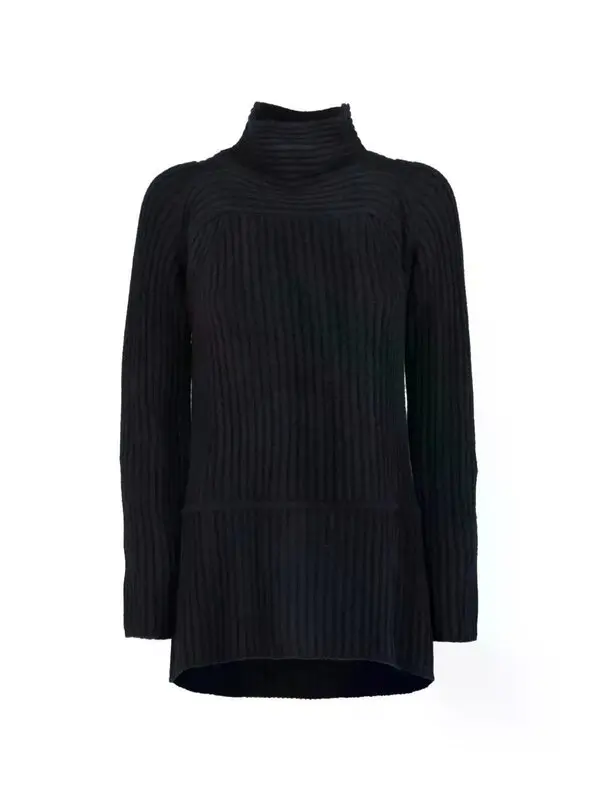 Gianfranco Ferre Ribbed High-neck Sweater - Blue