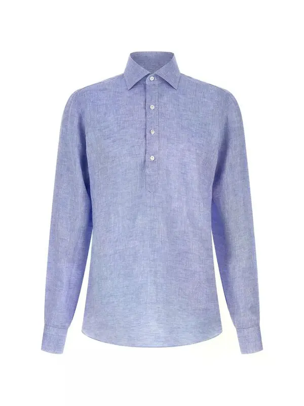 BORRIELLO NAPOLI Button-placket Shirt - Blue