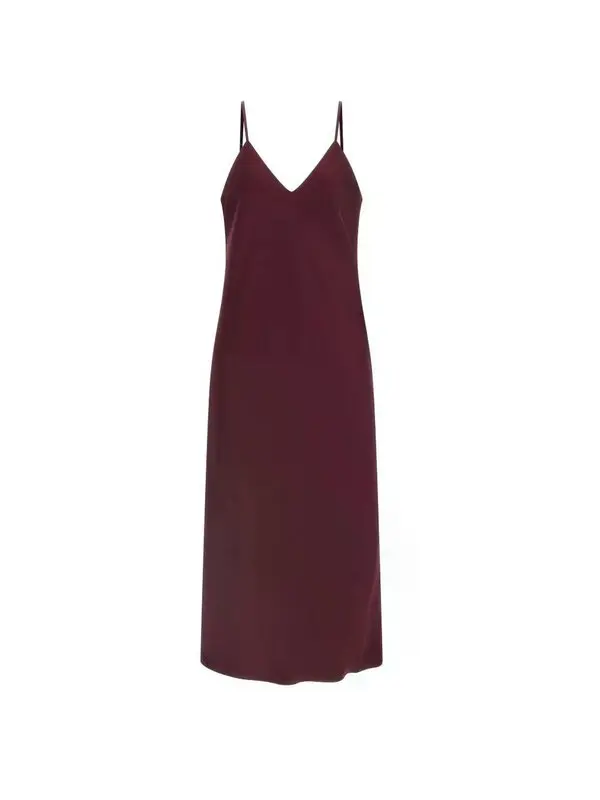Norma Kamali V-neck Slip Dress - Red