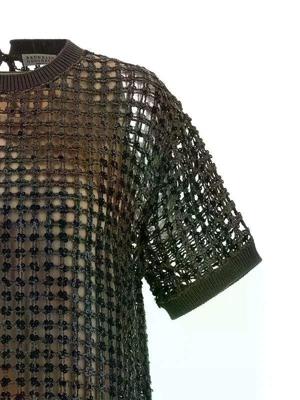 Brunello Cucinelli Sequinned Mesh Dress
