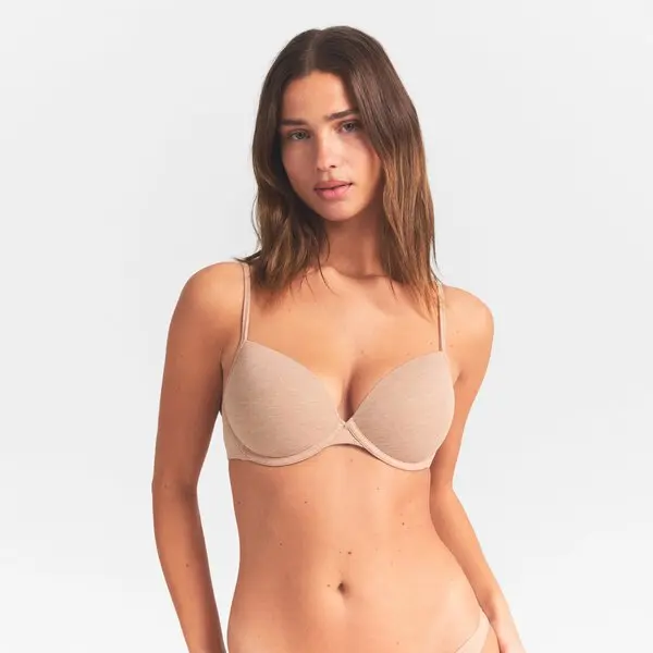 SKIMS Everyday Cotton T Shirt Bra - Clay Heather