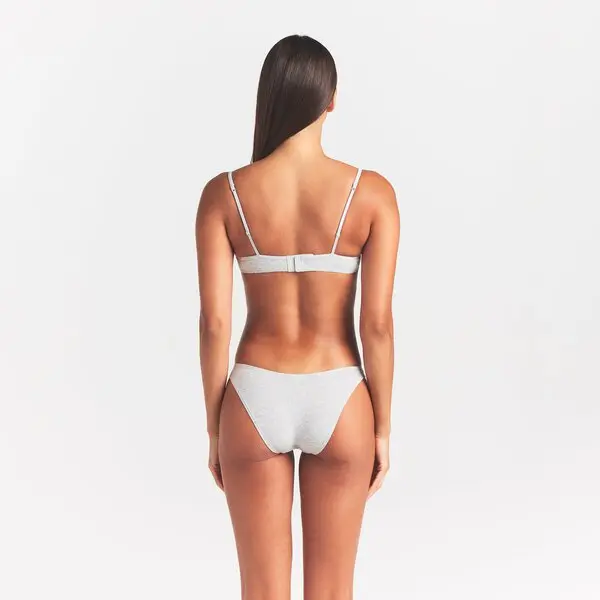 SKIMS Unlined Demi Bra | Grey | | Everyday Cotton - Light Heather Grey