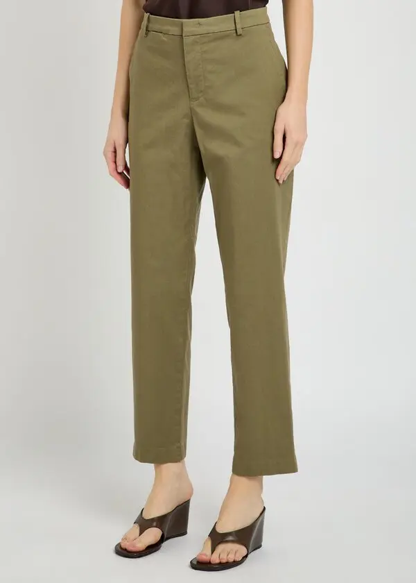 Vince Straight-leg Stretch-cotton Trousers