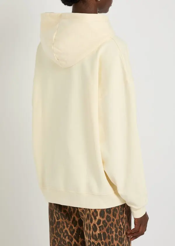ANINE BING Harvey Hooded Cotton Sweatshirt - Yellow