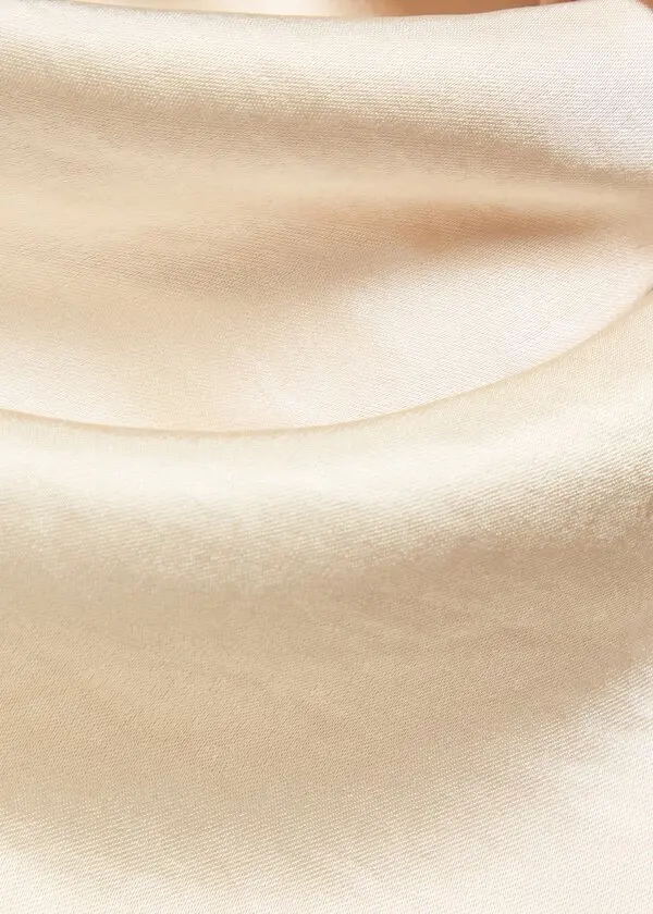 Vince Draped Scarf-effect Satin Top
