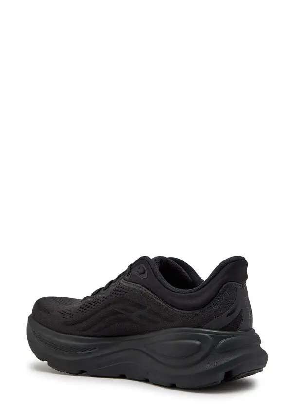 HOKA® Bondi 9 Jacquard Mesh-knit Sneakers - Black