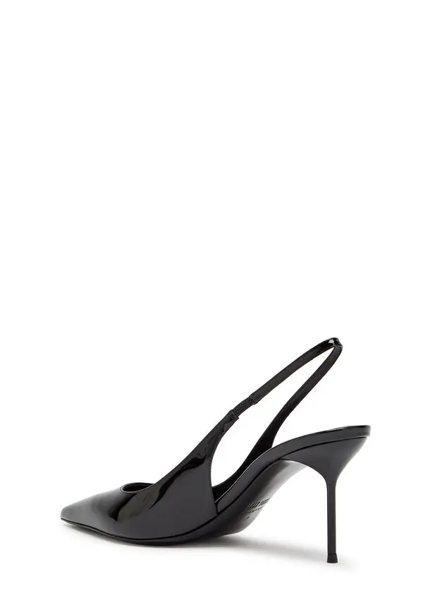 Paris Texas Lidia 70 Patent Leather Slingback Pumps - Black