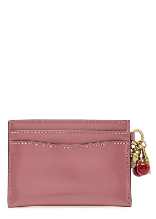 COACH Charm Spazzolato Leather Card Holder