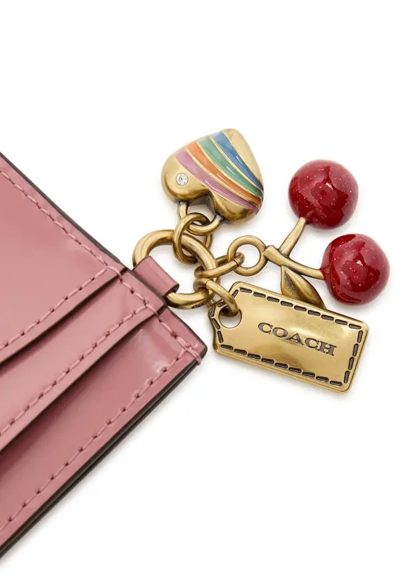 COACH Charm Spazzolato Leather Card Holder