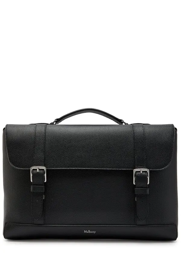 Mulberry Chiltern Grained Leather Briefcase - Black
