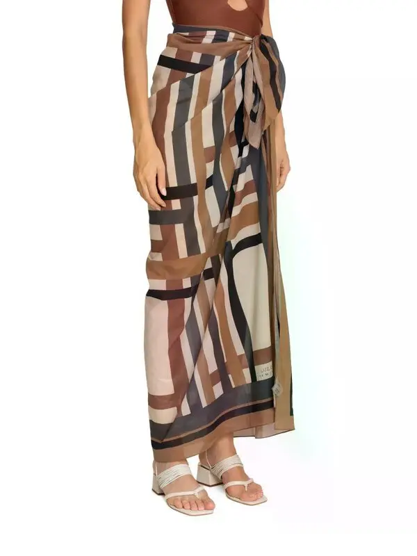 AMIR SLAMA Knotted Striped Skirt
