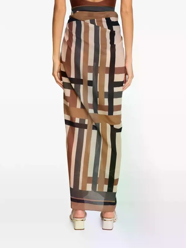 AMIR SLAMA Knotted Striped Skirt