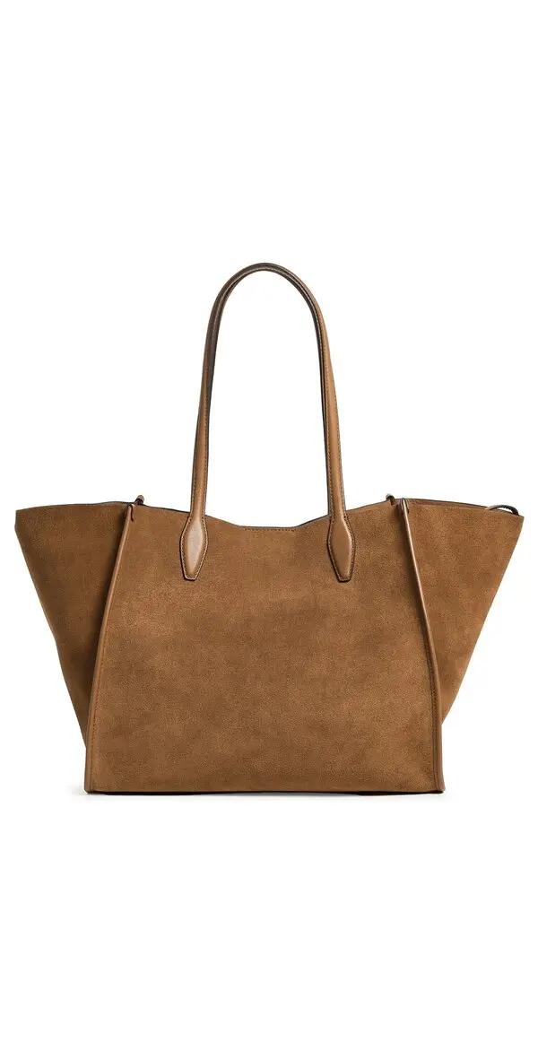 Madewell The Lexington Suede Tote - Aged Cognac