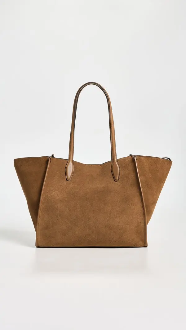 Madewell The Lexington Suede Tote - Aged Cognac