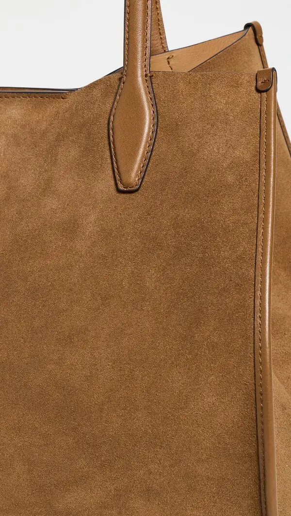 Madewell The Lexington Suede Tote - Aged Cognac