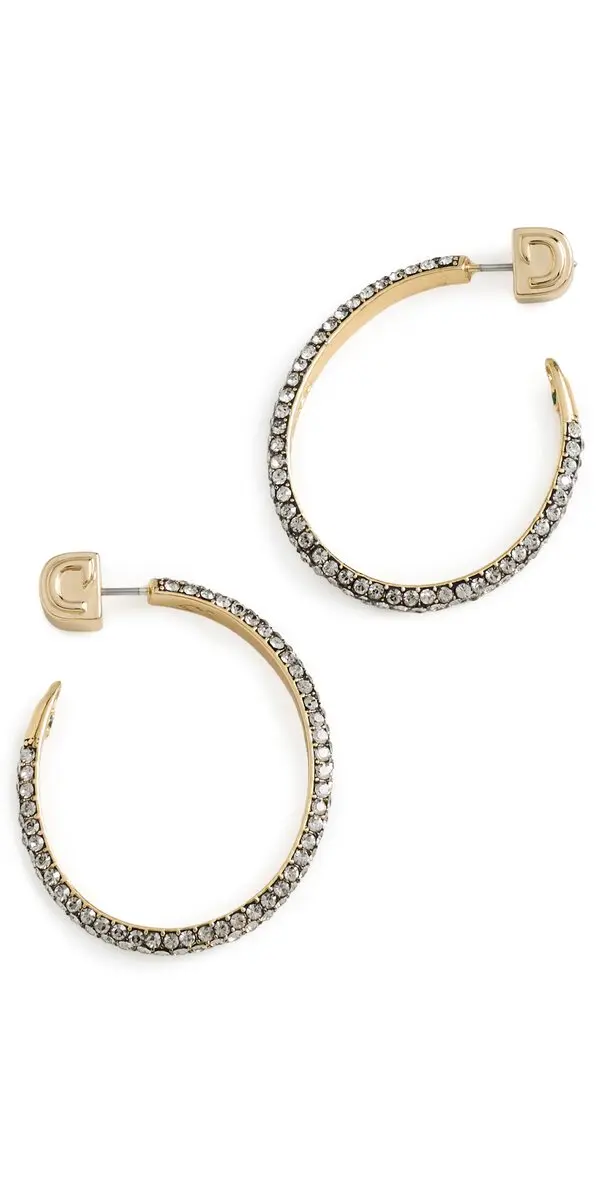 Demarson Calypso Pave Mini Earrings - Crystal