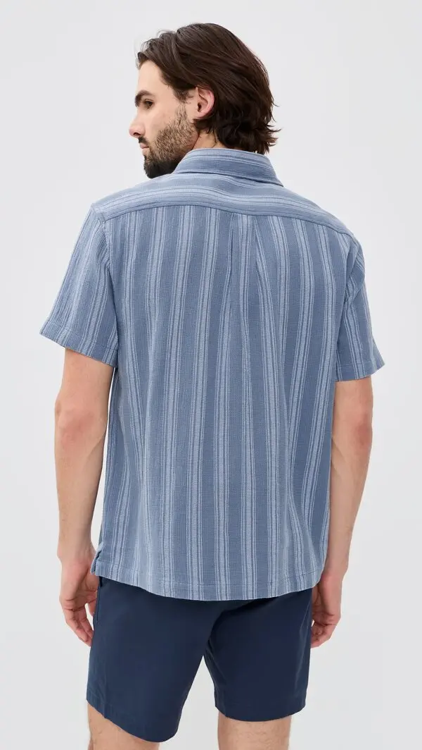 FAIR HARBOR Oasis Textured Shirt - Maritime Stripe