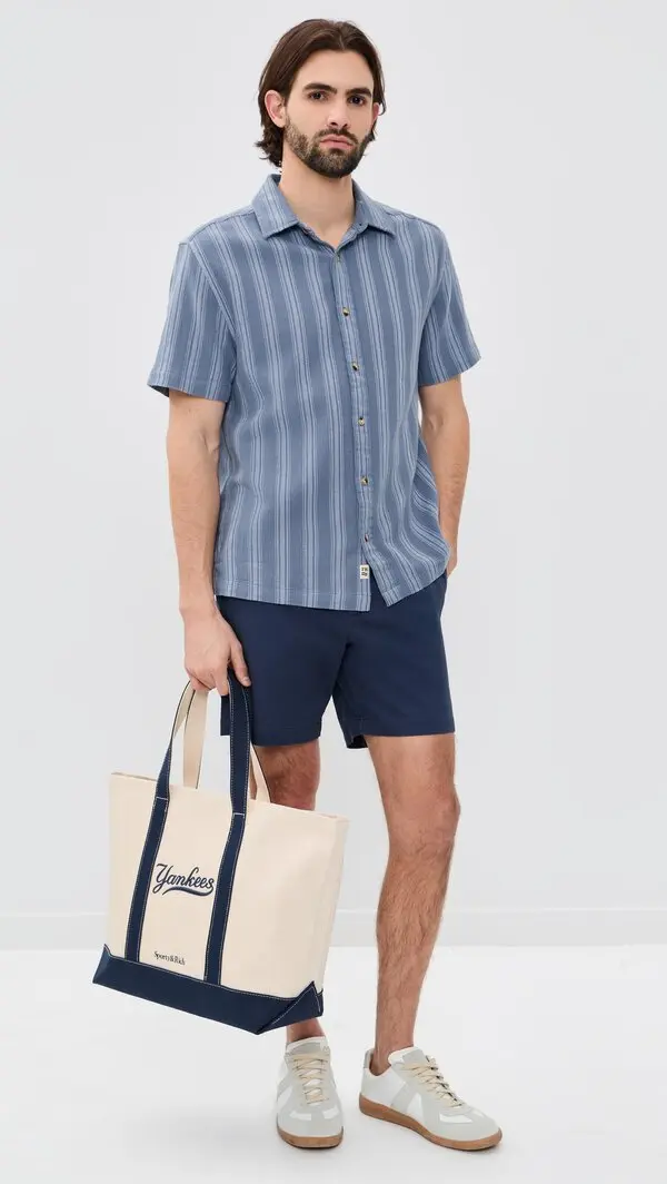 FAIR HARBOR Oasis Textured Shirt - Maritime Stripe