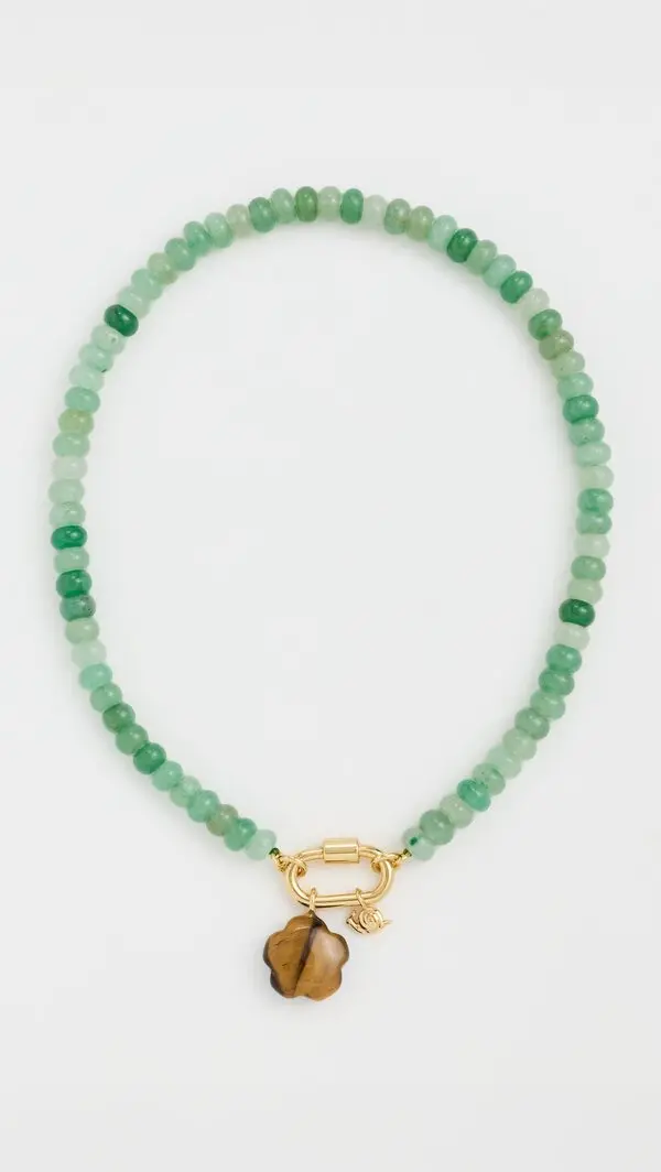 Madewell Beaded Snail Carabiner Necklace