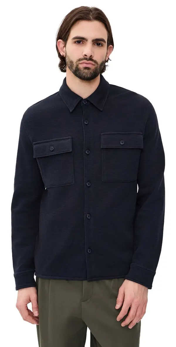 Vince Double Slub Shirt Jacket - Coastal
