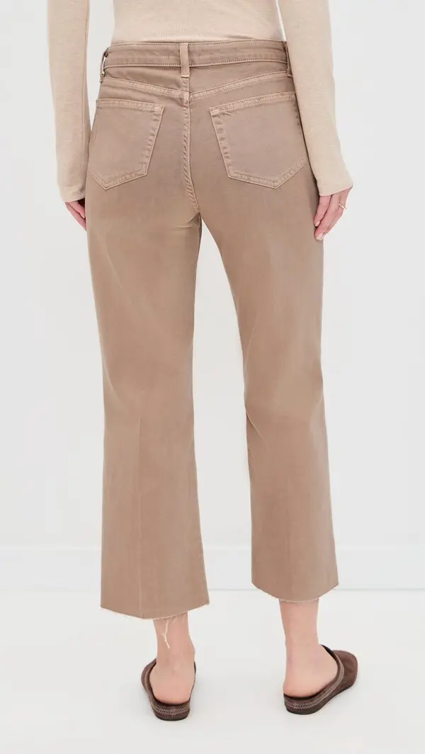 L'Agence Wanda Crop Wide-leg Jeans - Biscuit