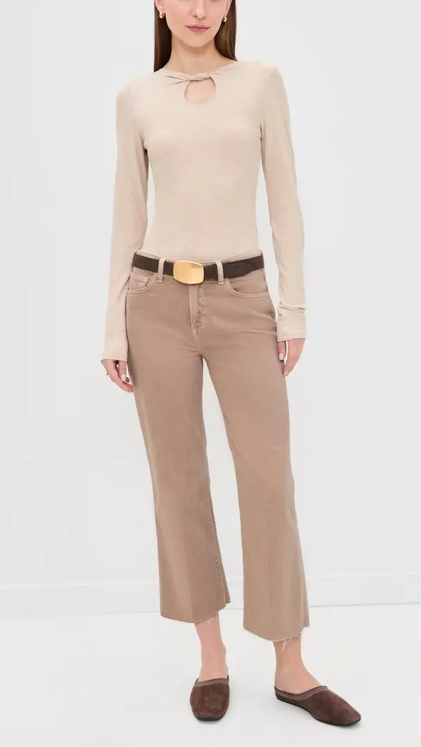 L'Agence Wanda Crop Wide-leg Jeans - Biscuit