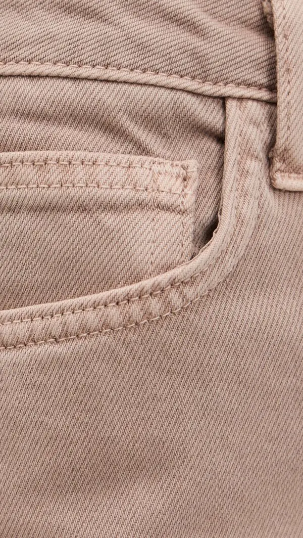 L'Agence Wanda Crop Wide-leg Jeans - Biscuit
