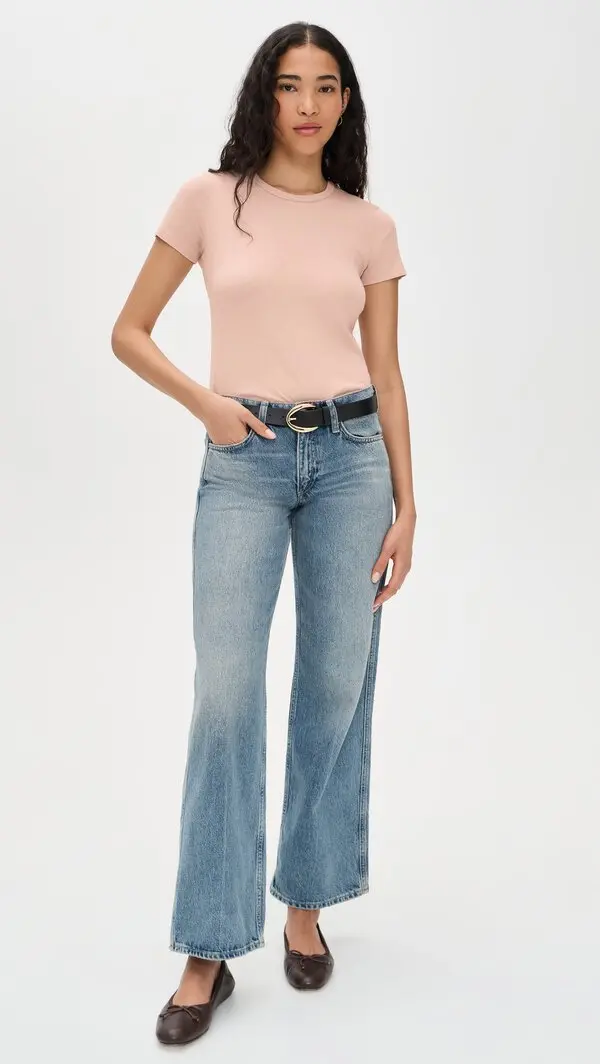 Jenni Kayne Cotton Slim Tee - Blush
