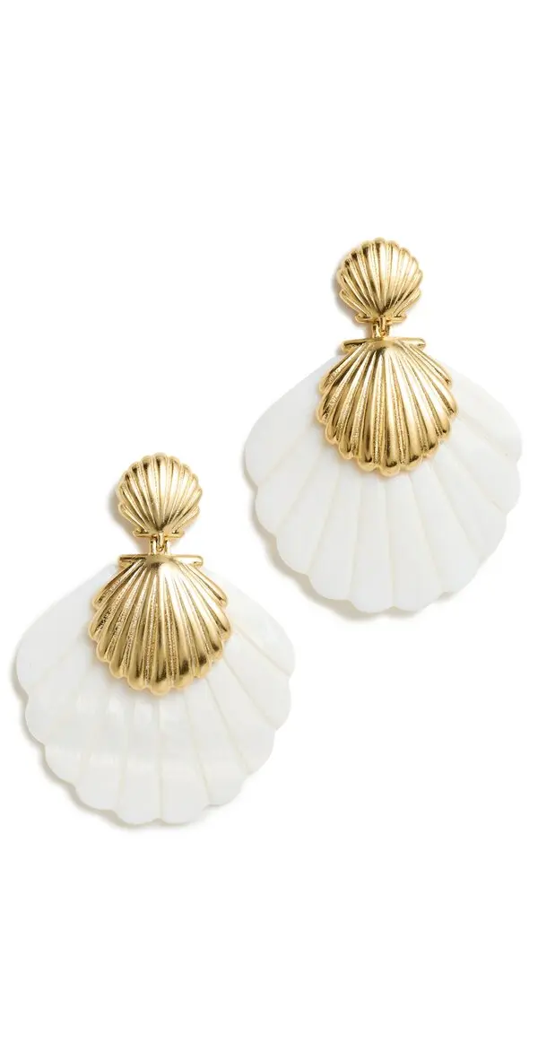 Brinker & Eliza Lula Earrings - Mop/gold