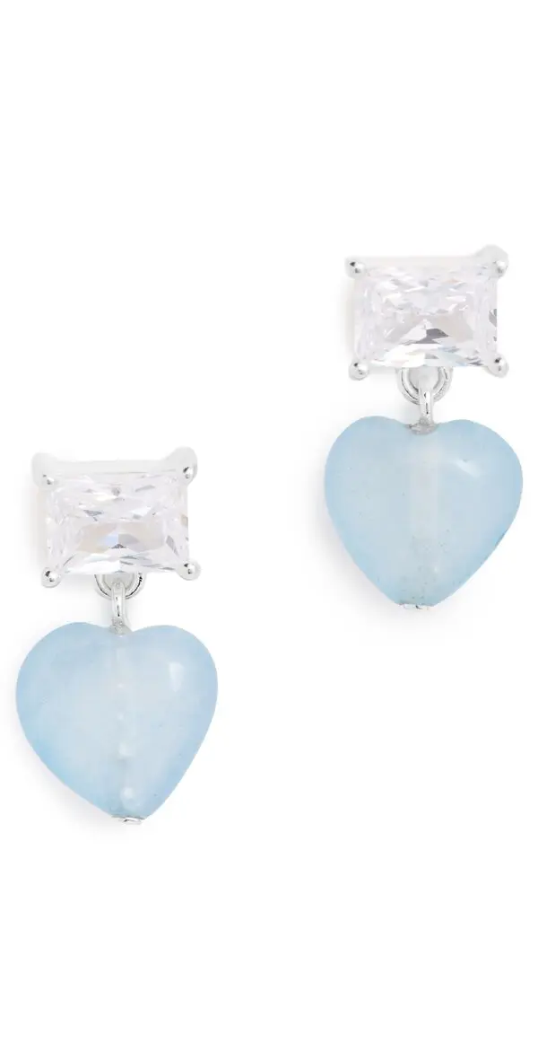 Completedworks The Heart's Window Earrings - Silver Plated Blue