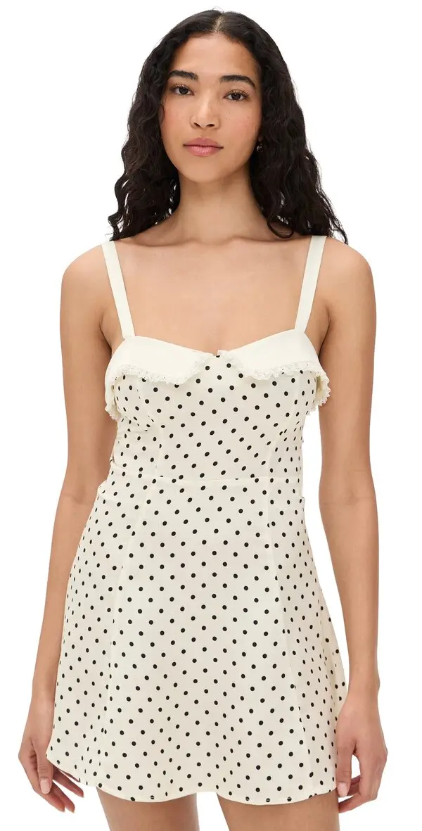 For Love & Lemons Minnie Dot Mini Dress - Red