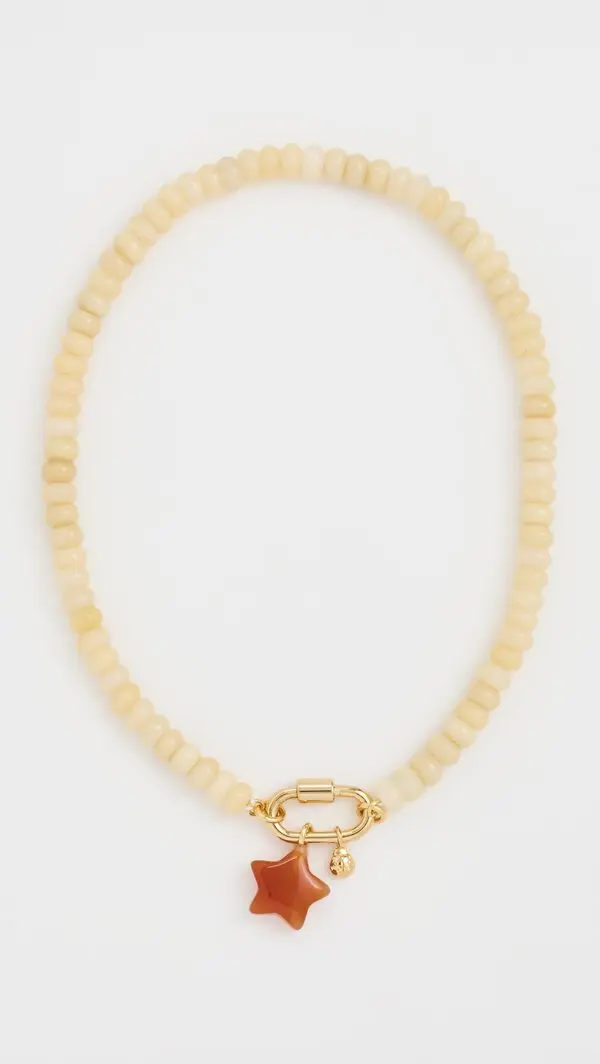 Madewell Beaded Necklace With Charm Detail