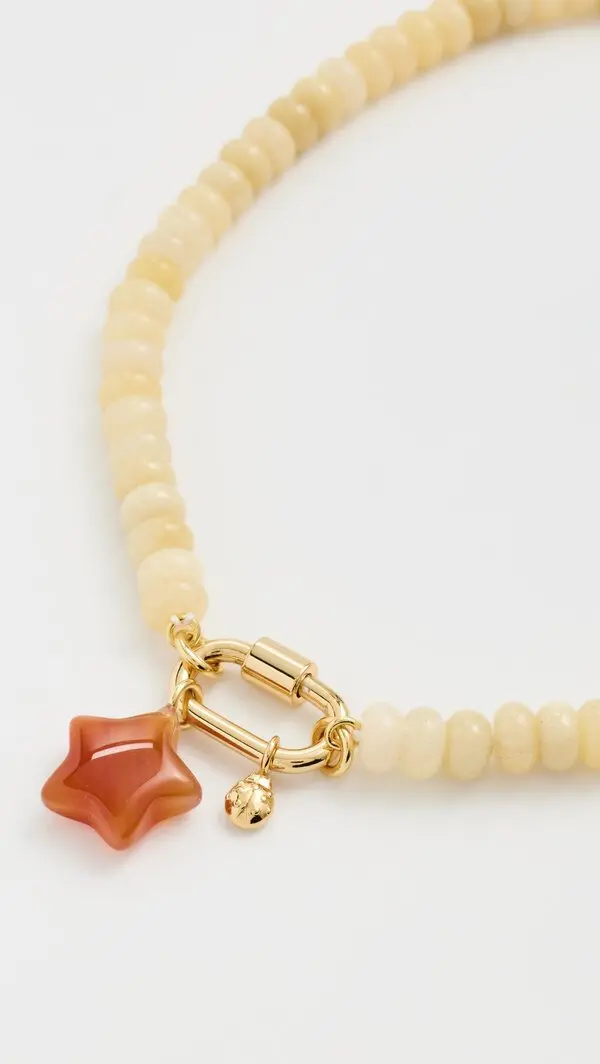 Madewell Beaded Necklace With Charm Detail
