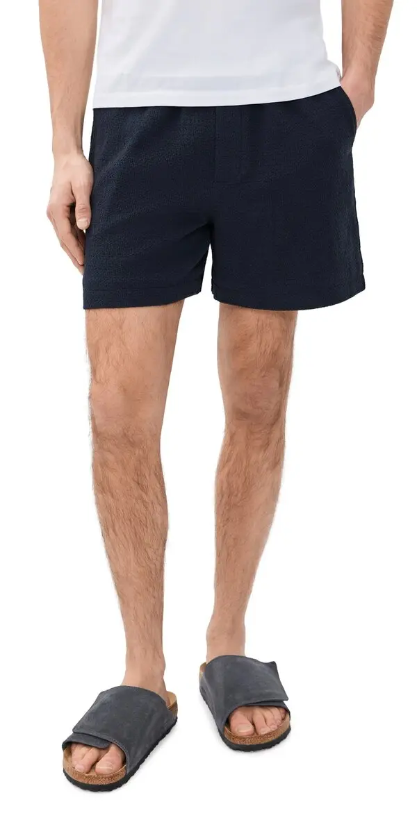 FRAME Open Weave Shorts 5 - Dark Navy