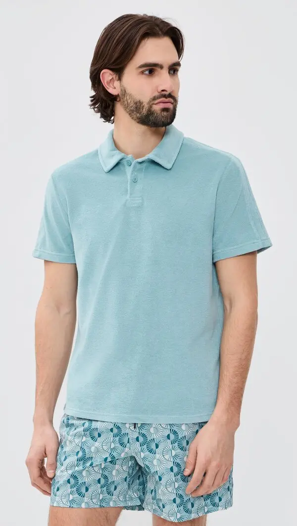 FAIR HARBOR Ravello Terry Polo - Bay Blue
