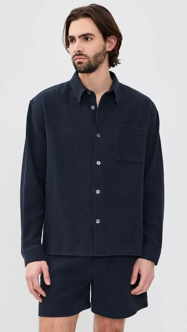FRAME Open Weave Long Sleeve Shirt