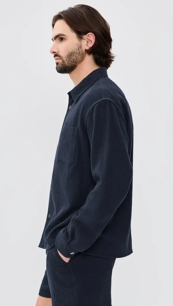 FRAME Open Weave Long Sleeve Shirt