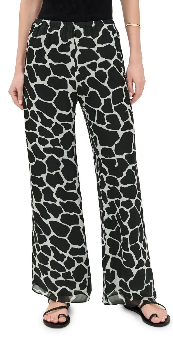 LA LIGNE Freya Silk Pants - Giraffe