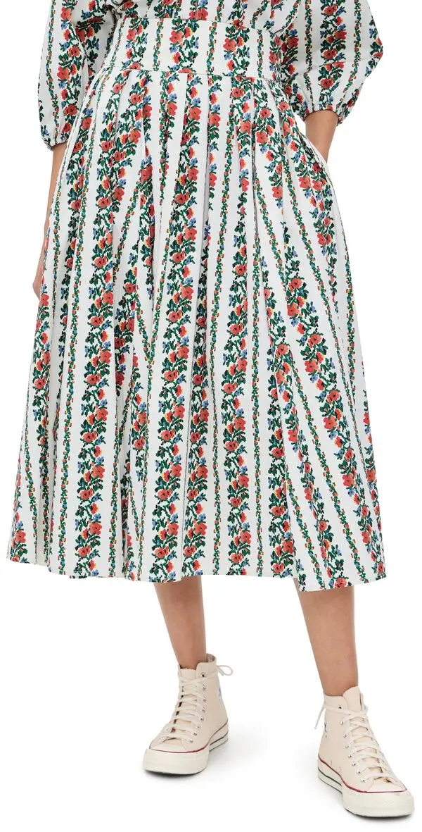 The Great. The Regency Skirt - Tapestry Floral