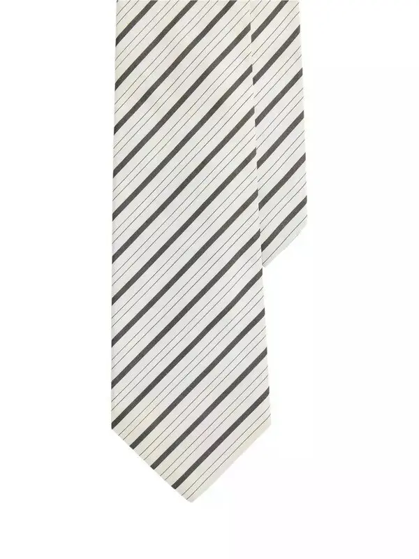 Ralph Lauren Striped Neck Tie - Neutrals
