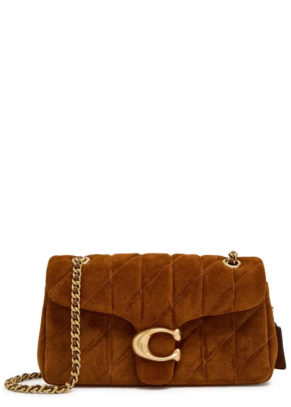 COACH Tabby 26 Quilted Suede Shoulder Bag - Brown