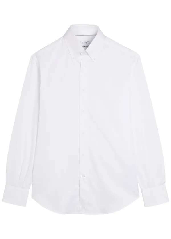 Brunello Cucinelli Cotton-poplin Shirt - White