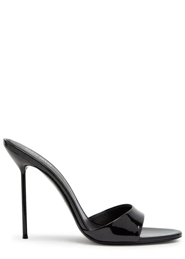 Paris Texas Lidia 105 Patent Leather Mules - Black