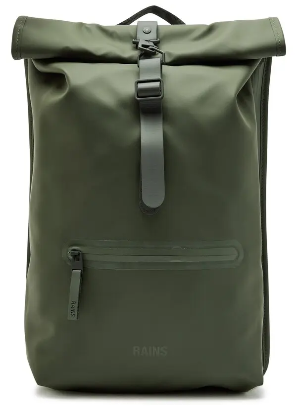 Rains Rolltop Waterproof Backpack - Green