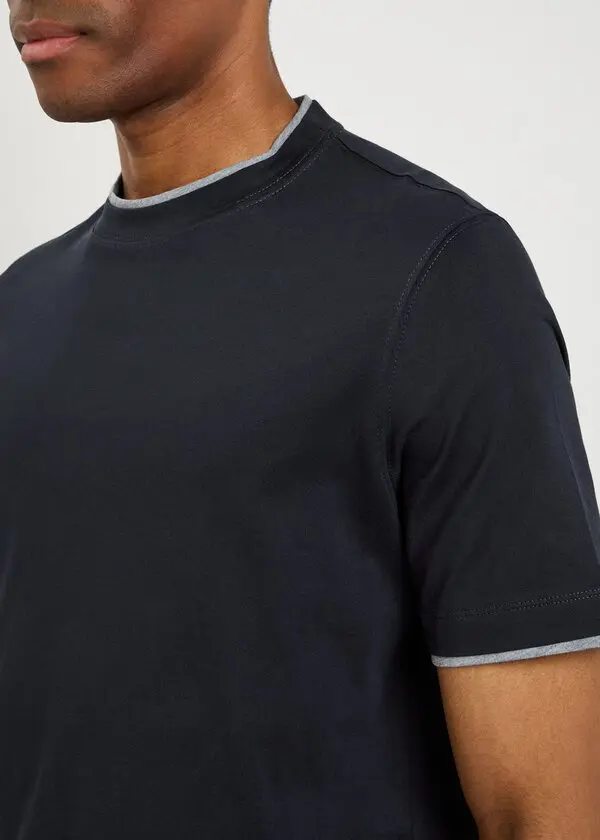 Brunello Cucinelli Cotton T-shirt - Navy